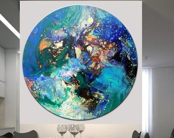Large Round Canvas - Etsy