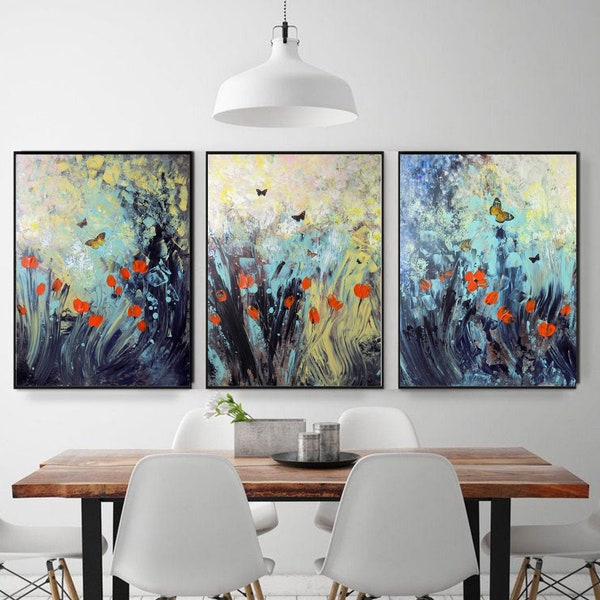 Triptych Painting - Etsy