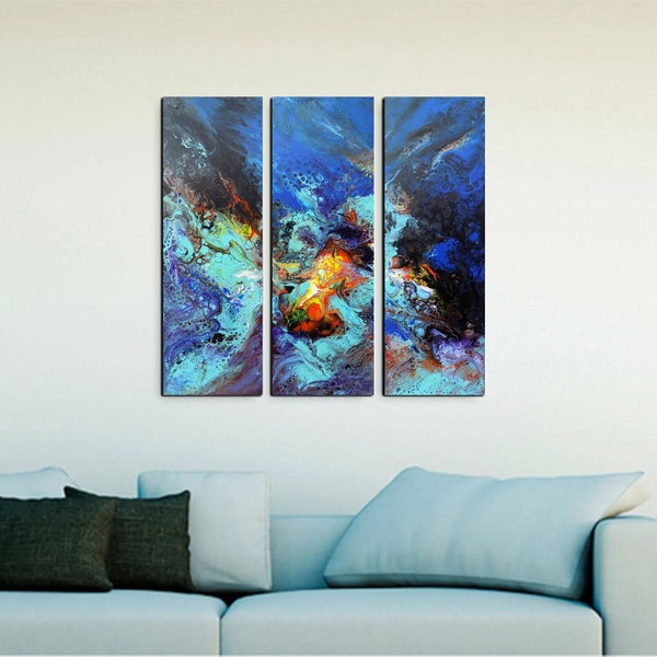 Triptych Painting - Etsy