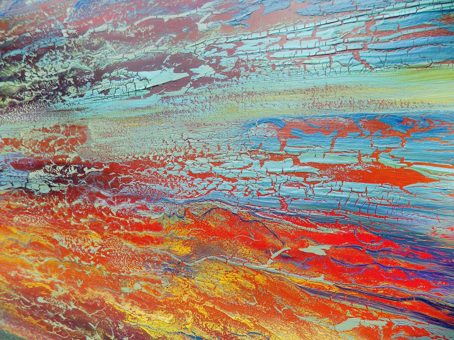 Colorful Abstract Modern Artwork Original Painting Art Canvas One of a ...