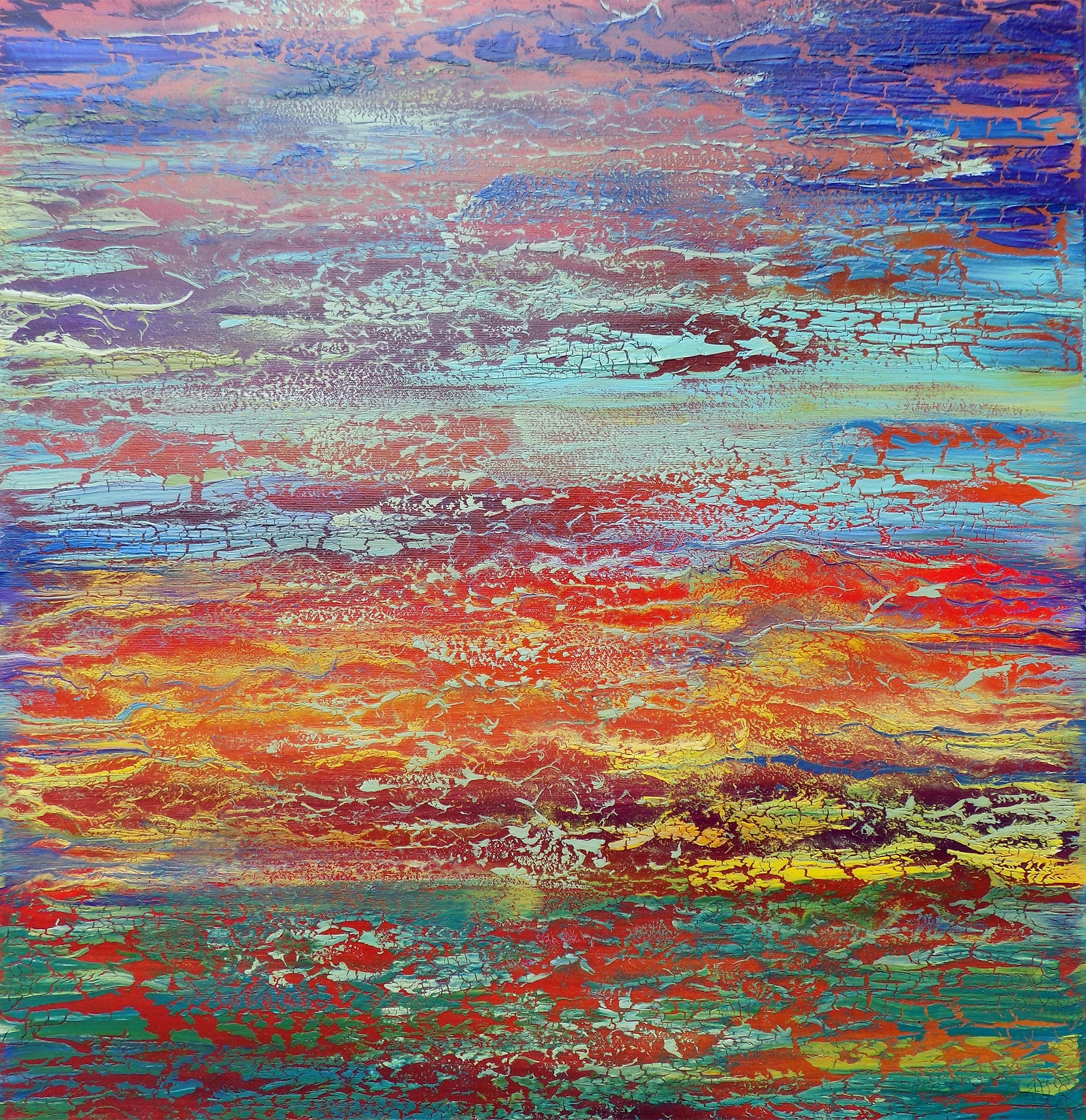 Colorful Abstract Modern Artwork Original Painting Art Canvas One of a ...