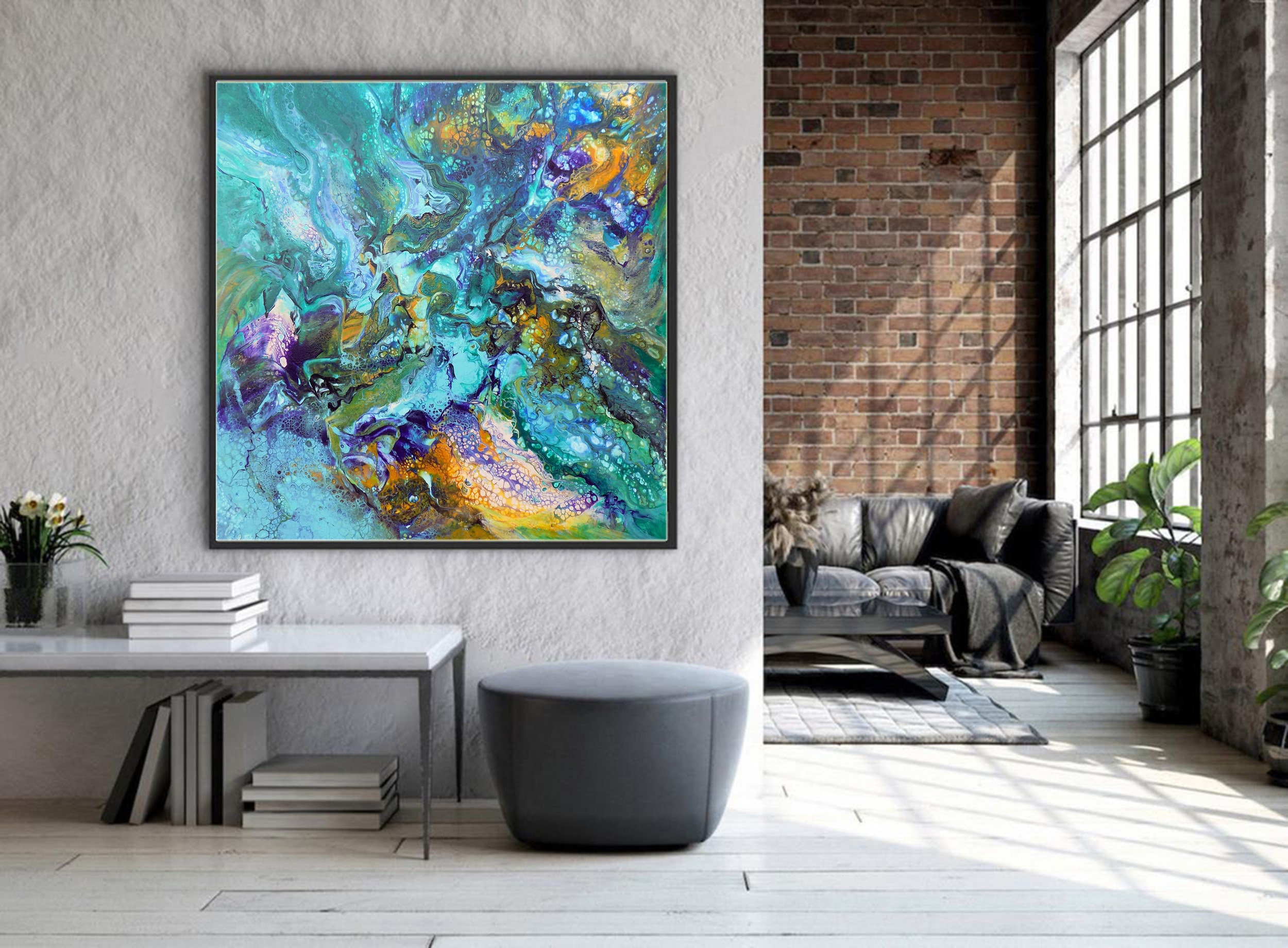 Large Modern Abstract Painting Art Wall Art Canvas Home Decor Original ...