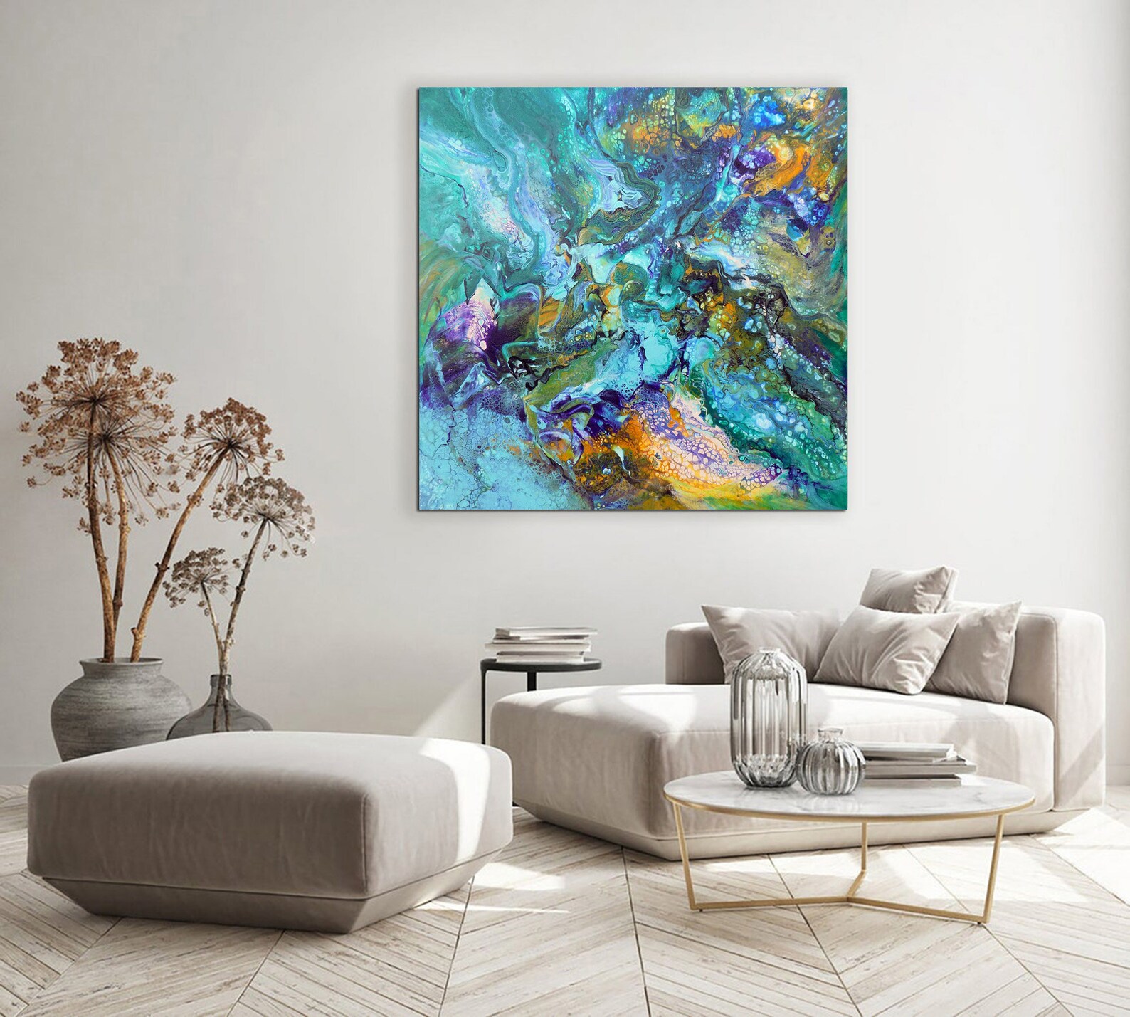 Large Modern Abstract Painting Art Wall Art Canvas Home Decor Original ...