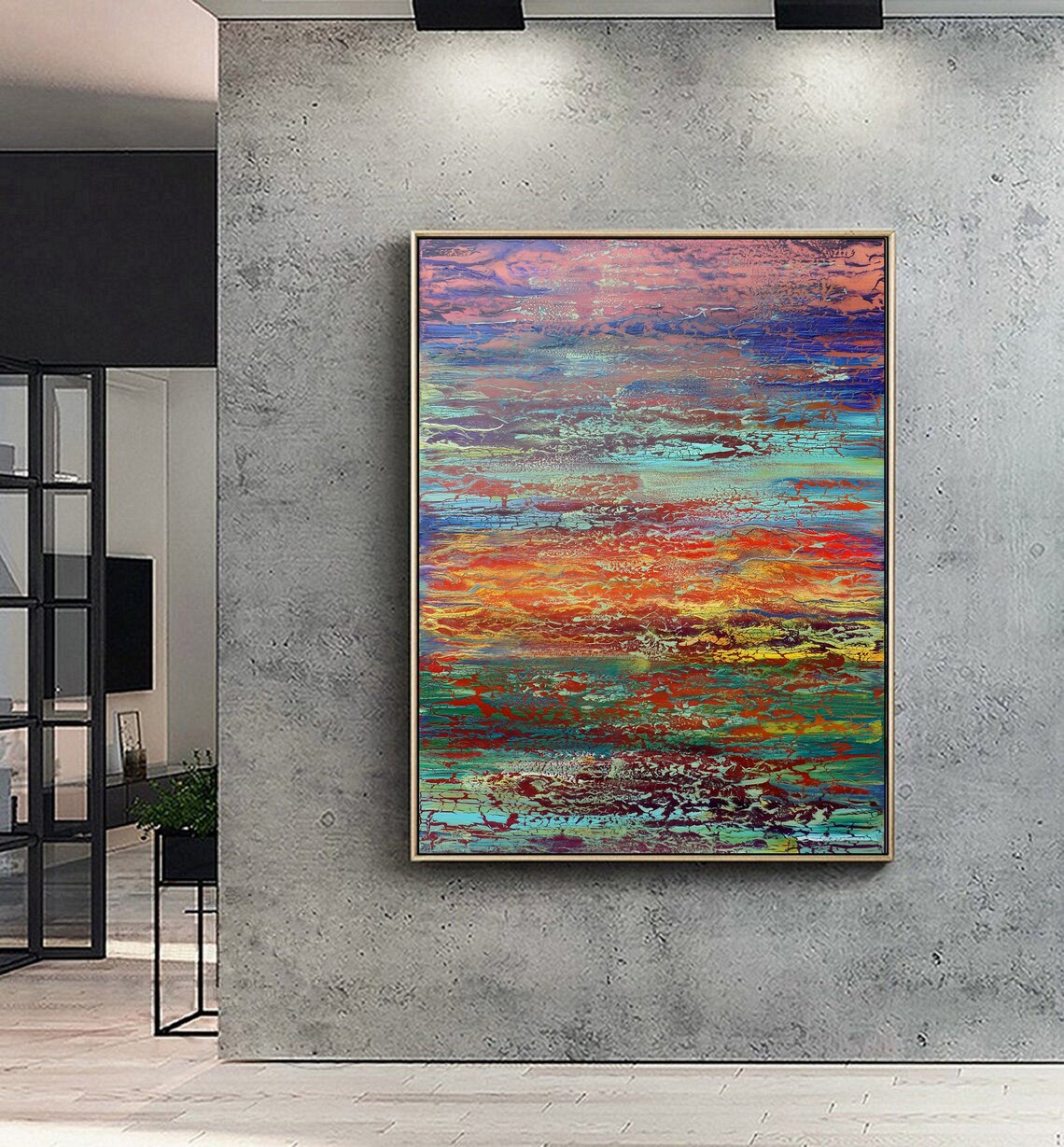 Colorful Abstract Modern Artwork Original Painting Art Canvas - Etsy