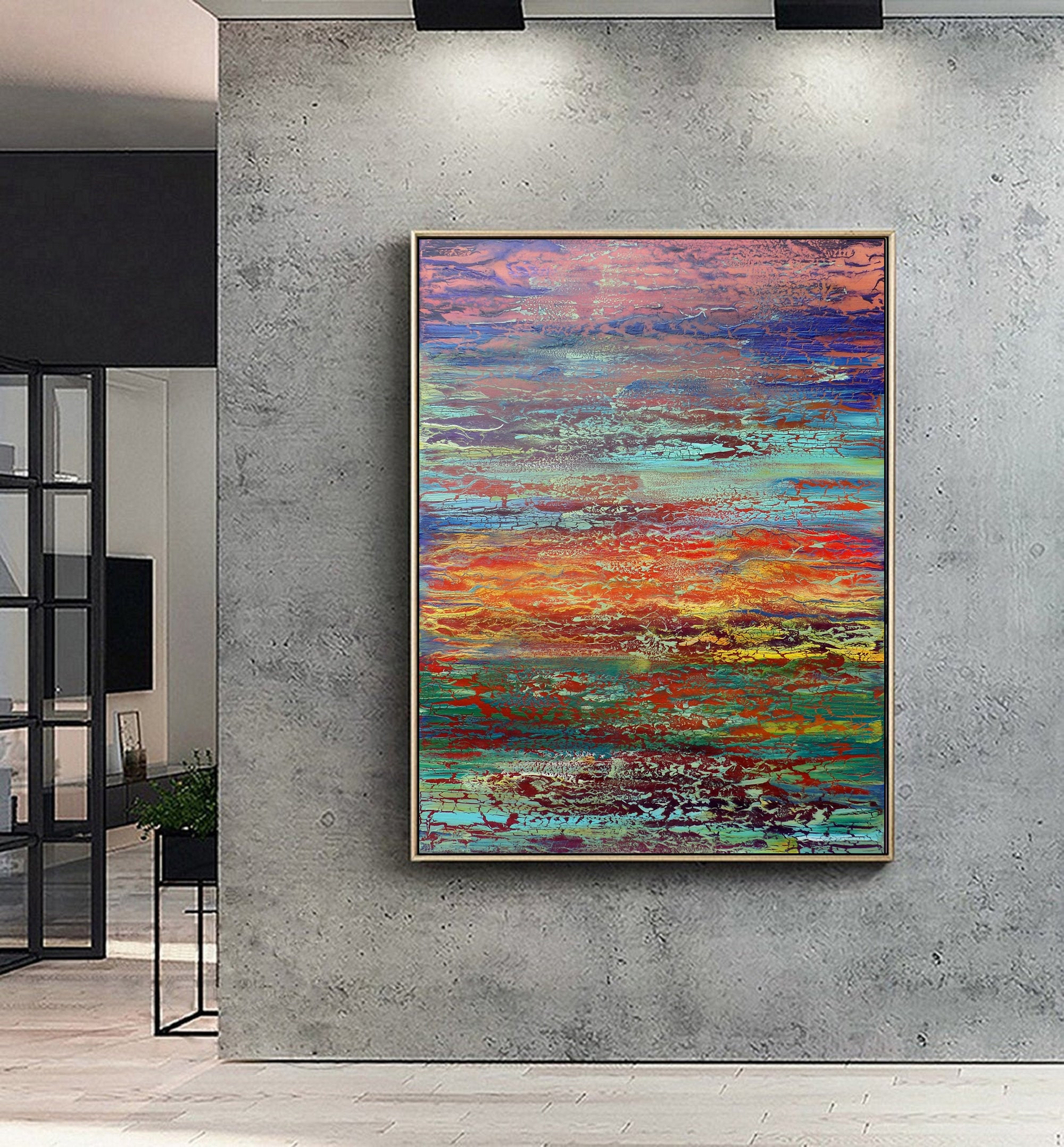 Colorful Abstract Modern Artwork Original Painting Art Canvas - Etsy