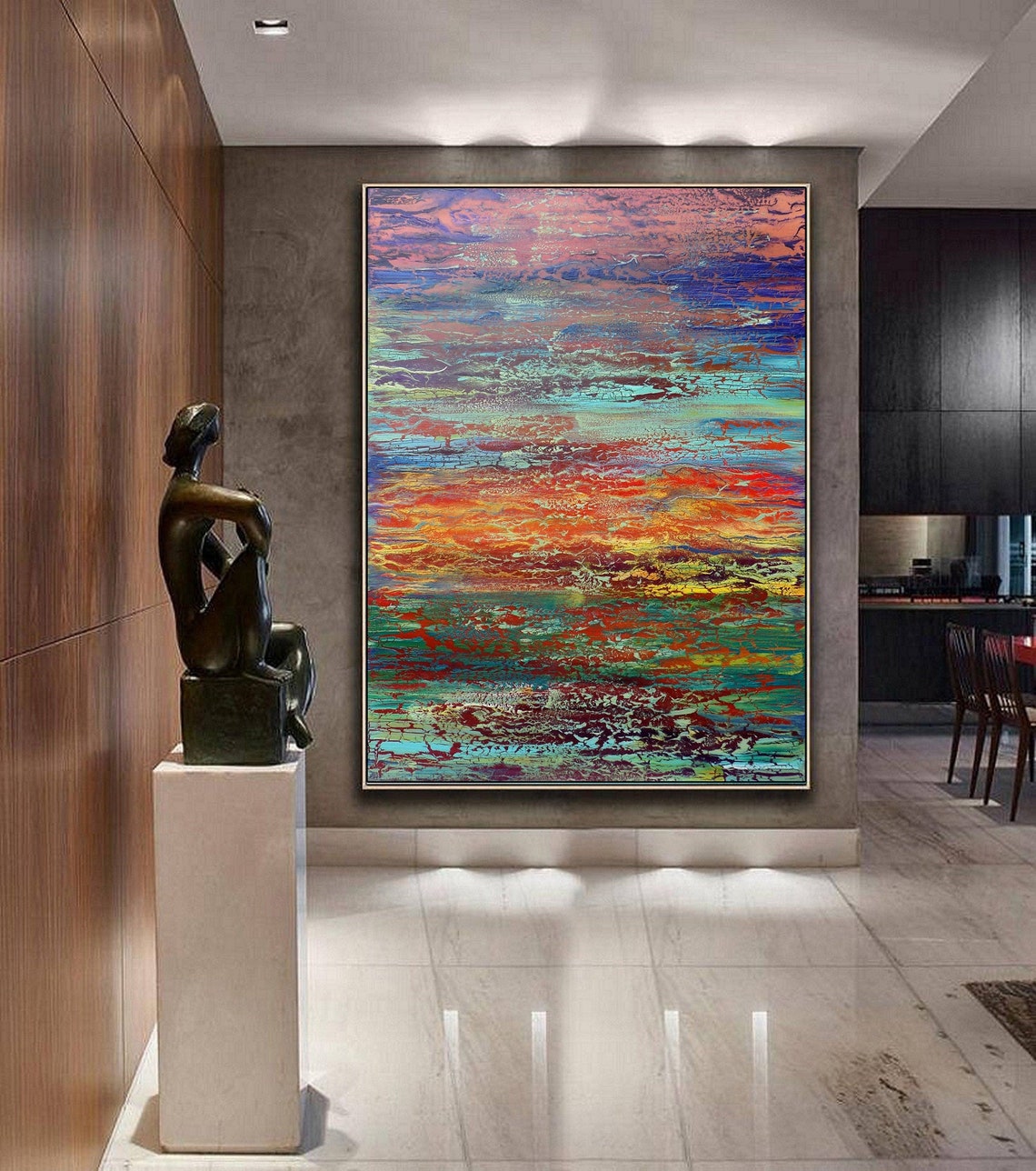 Colorful Abstract Modern Artwork Original Painting Art Canvas - Etsy