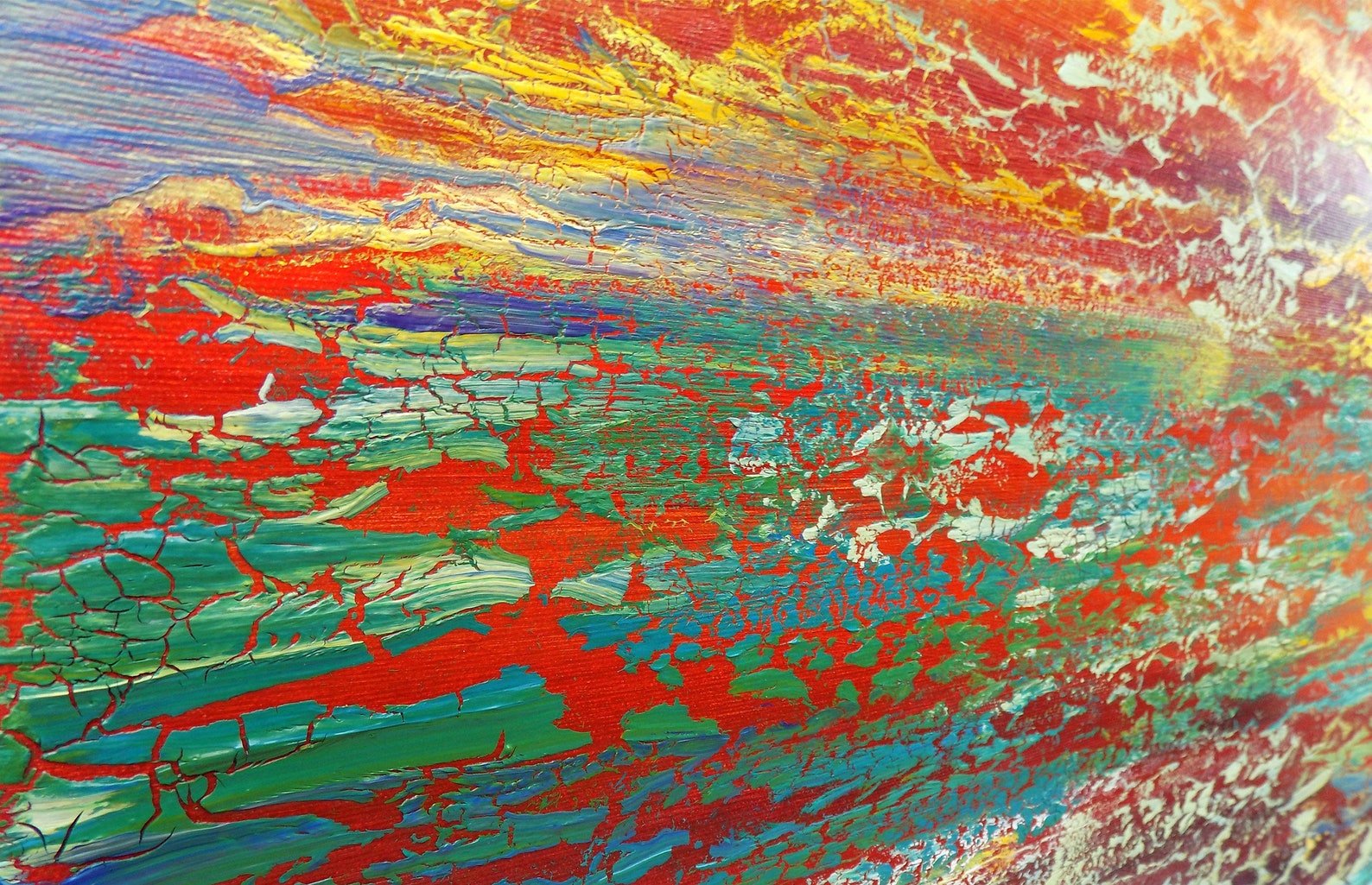 Colorful Abstract Modern Artwork Original Painting Art Canvas One of a ...