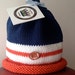 Denver Broncos Knitted Newborn Baby Hat, Orange, Navy & White, Football ...