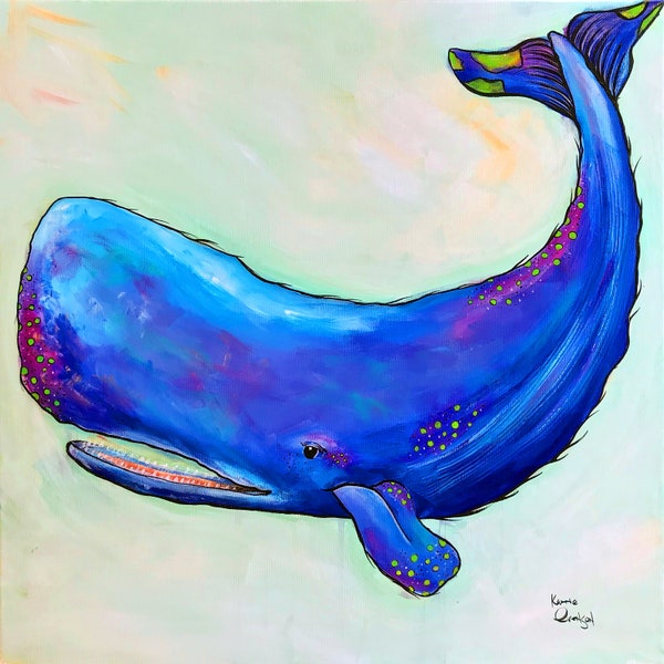 Whimsical Whale - Etsy
