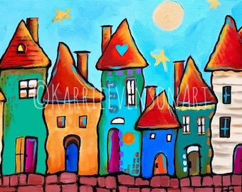 Whimsical House Paintings - Etsy