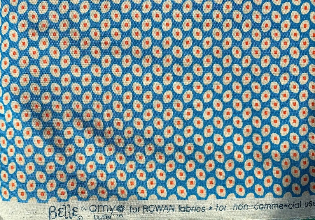 Amy Butler Belle Seeds in Blue and Orange, Out of Print - Etsy