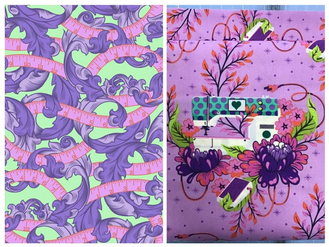 Tula Pink Homemade, Measure Twice, Pedal to the Metal, Rare, OOP, Free Spirit Fabrics, by the ...