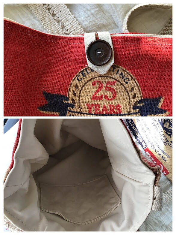 Vintage Upcycled Rice Bag Tote Market Bag Upcycled Burlap - Etsy