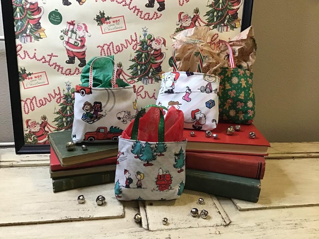 Mini Gift Bags, Treat Bags, Reusable Christmas Gift Card Holder ...