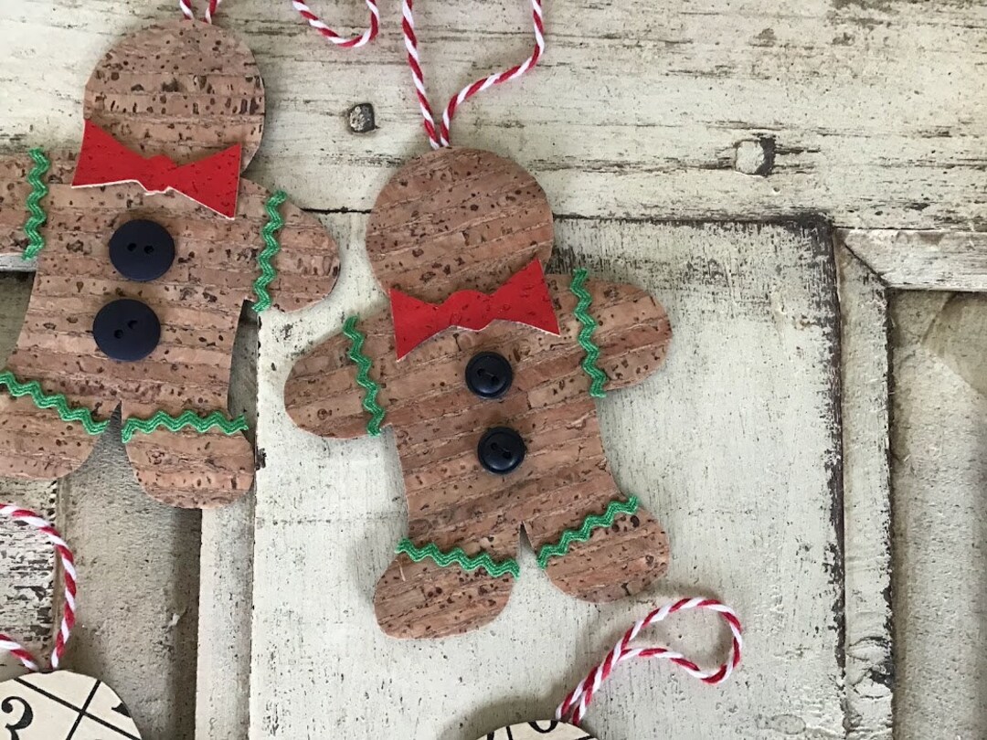 Gingerbread People Holiday Ornaments, Vintage, Upcycled, Gingerbread ...
