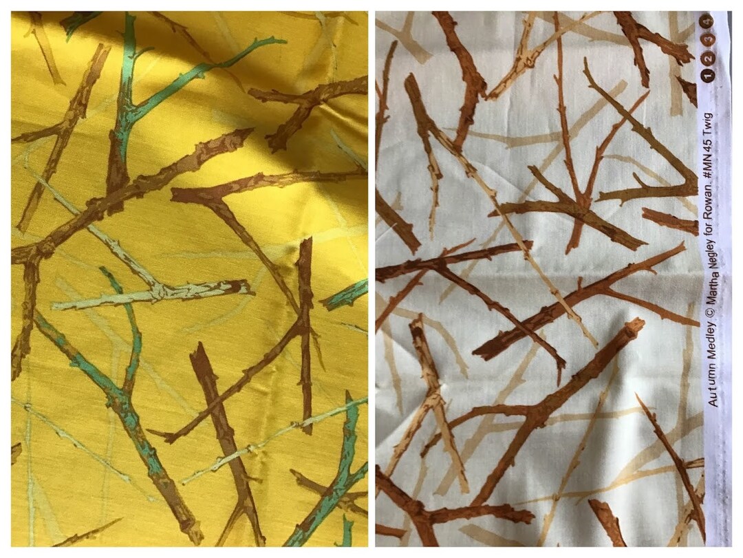 Martha Negley Autumn Medley Twig, Rare, OOP, Gold, Yellow, Brown, Tan ...