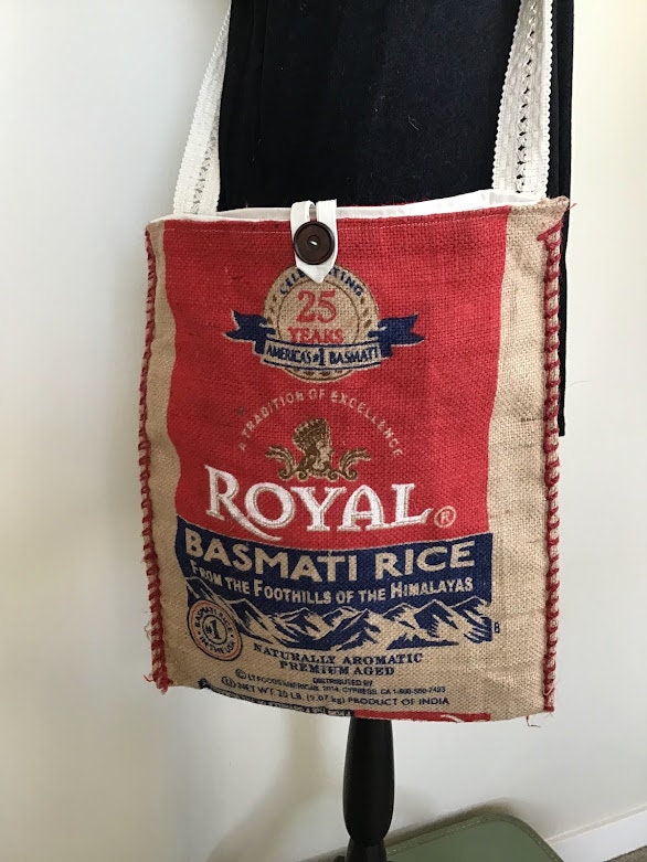 Vintage Upcycled Rice Bag Tote Market Bag Upcycled Burlap - Etsy