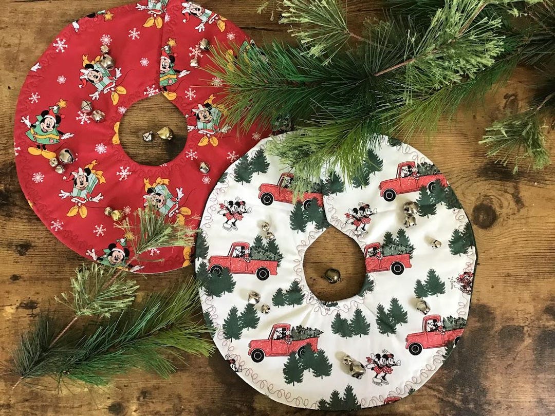 Mini Christmas Tree Skirt, Handmade, Quilted, Tabletop Tree Skirt ...