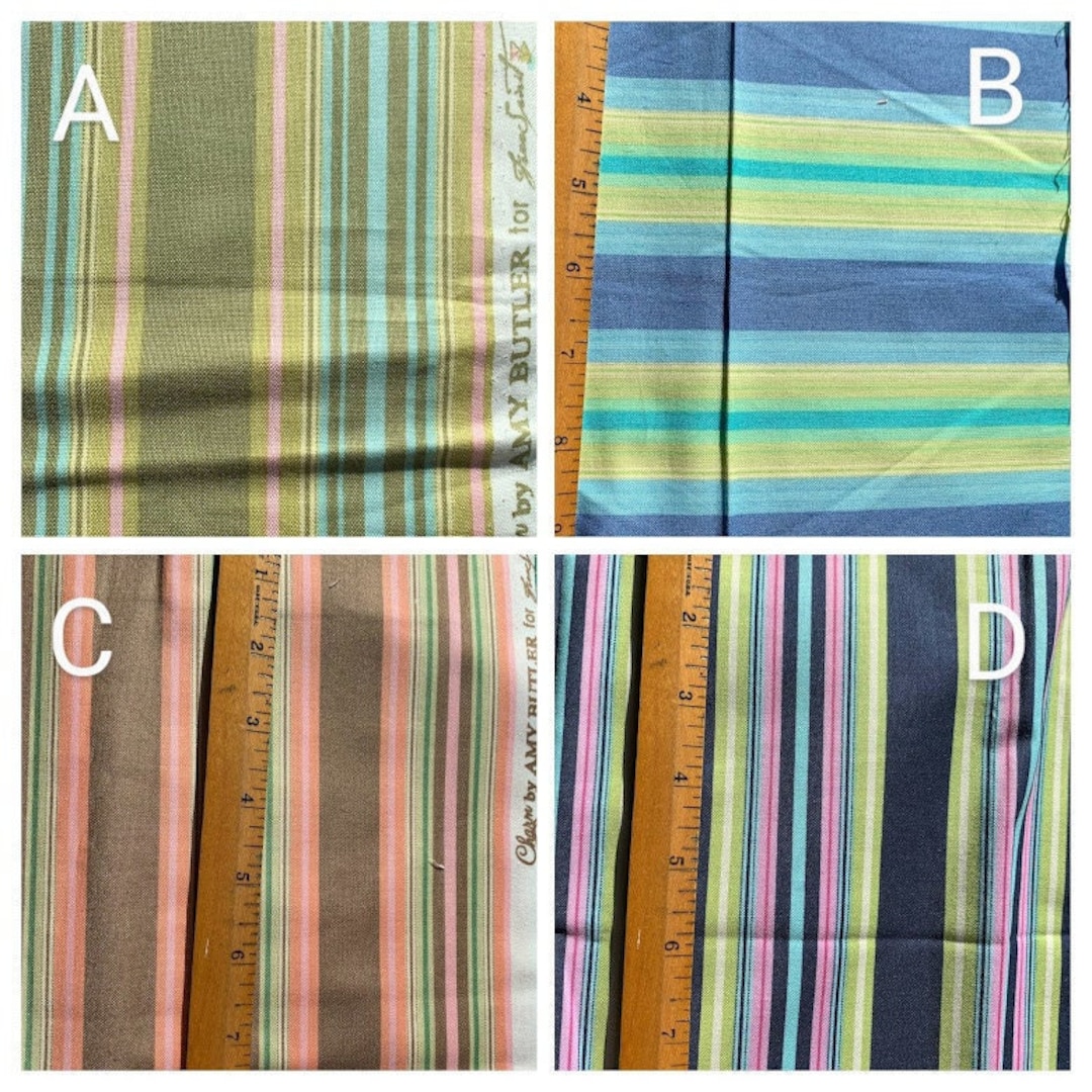 Amy Butler Charm Stripe Prints in Multiple Color Ways, Out of Print - Etsy