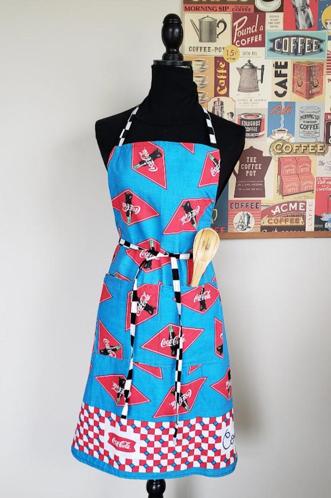 Vintage Coca Cola Apron: Upcycled Retro Diner Style - Etsy