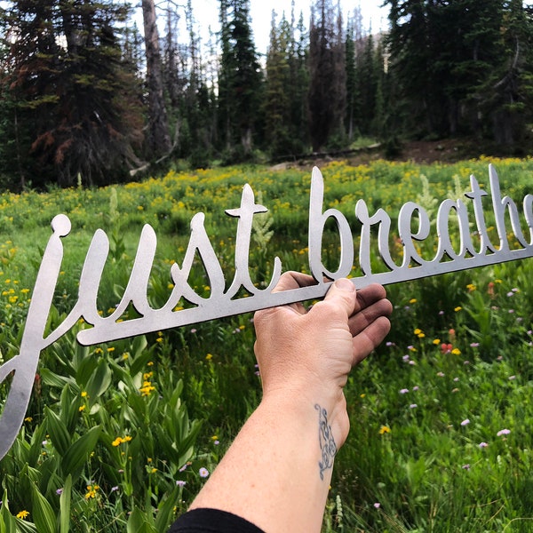 Just Breathe Sign - Etsy