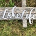 Lake Life 23 Raw Steel Cursive Word Art Sign Metal | Etsy