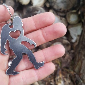 Yeti Bigfoot Sasquatch Rustic Steel Metal Key Chain Folklore - Etsy