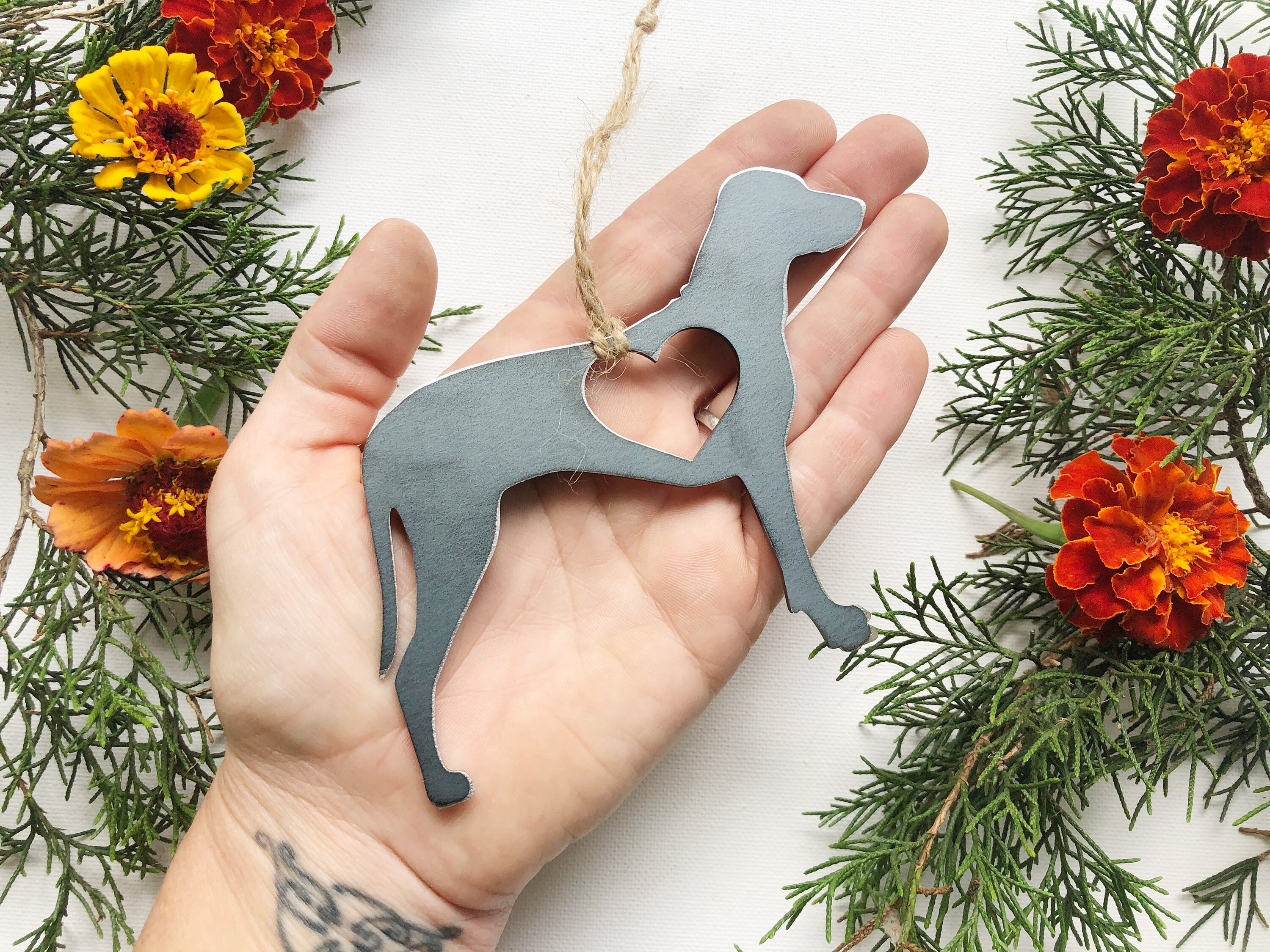 Rhodesian Ridgeback Dog Ornament with Heart Made from Recycled | Etsy