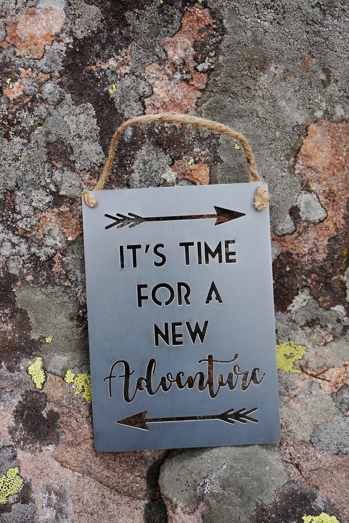 It's Time for a New Adventure (5" X 7") Metal Mini Sign Made From Raw ...