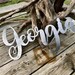 Georgia 23" Raw Steel Cursive Word Art Sign Metal by BE Outfitters - Etsy