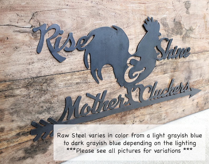Rise & Shine Mother Cluckers Rustic Farmhouse Sign Made From Recycled ...