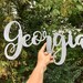 Georgia 23" Raw Steel Cursive Word Art Sign Metal by BE Outfitters - Etsy
