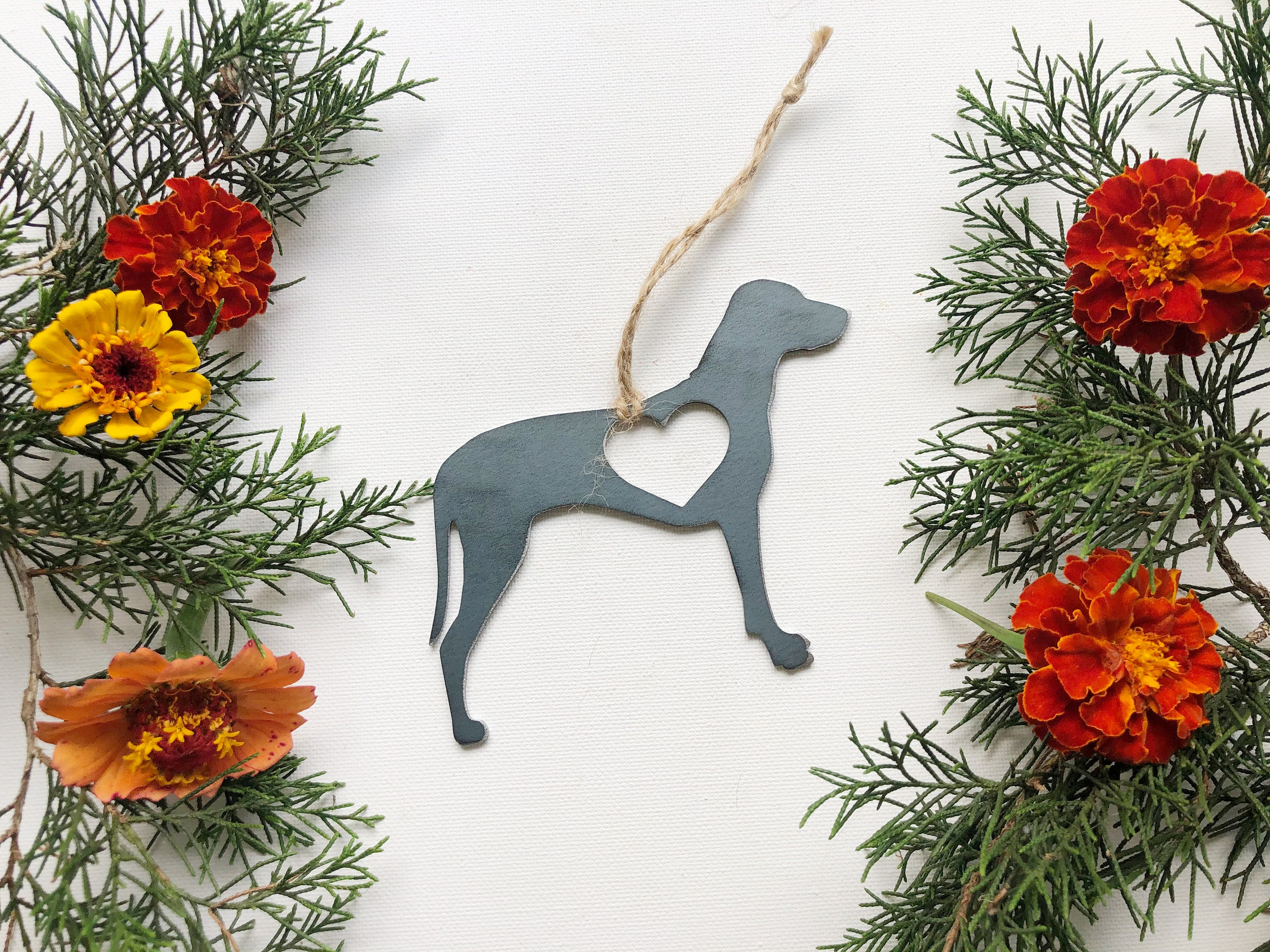 Rhodesian Ridgeback Dog Ornament with Heart Made from Recycled | Etsy
