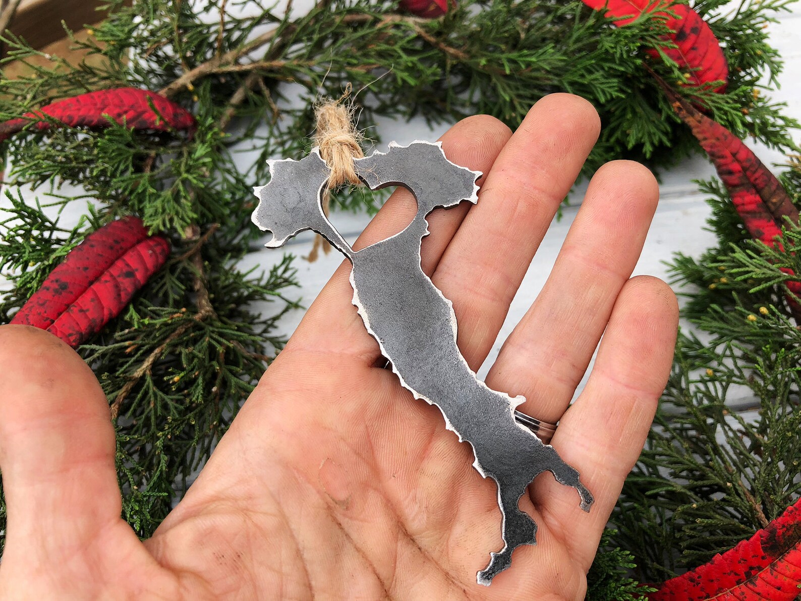 Italy Metal Ornament With Heart Made From Recycled Steel - Etsy