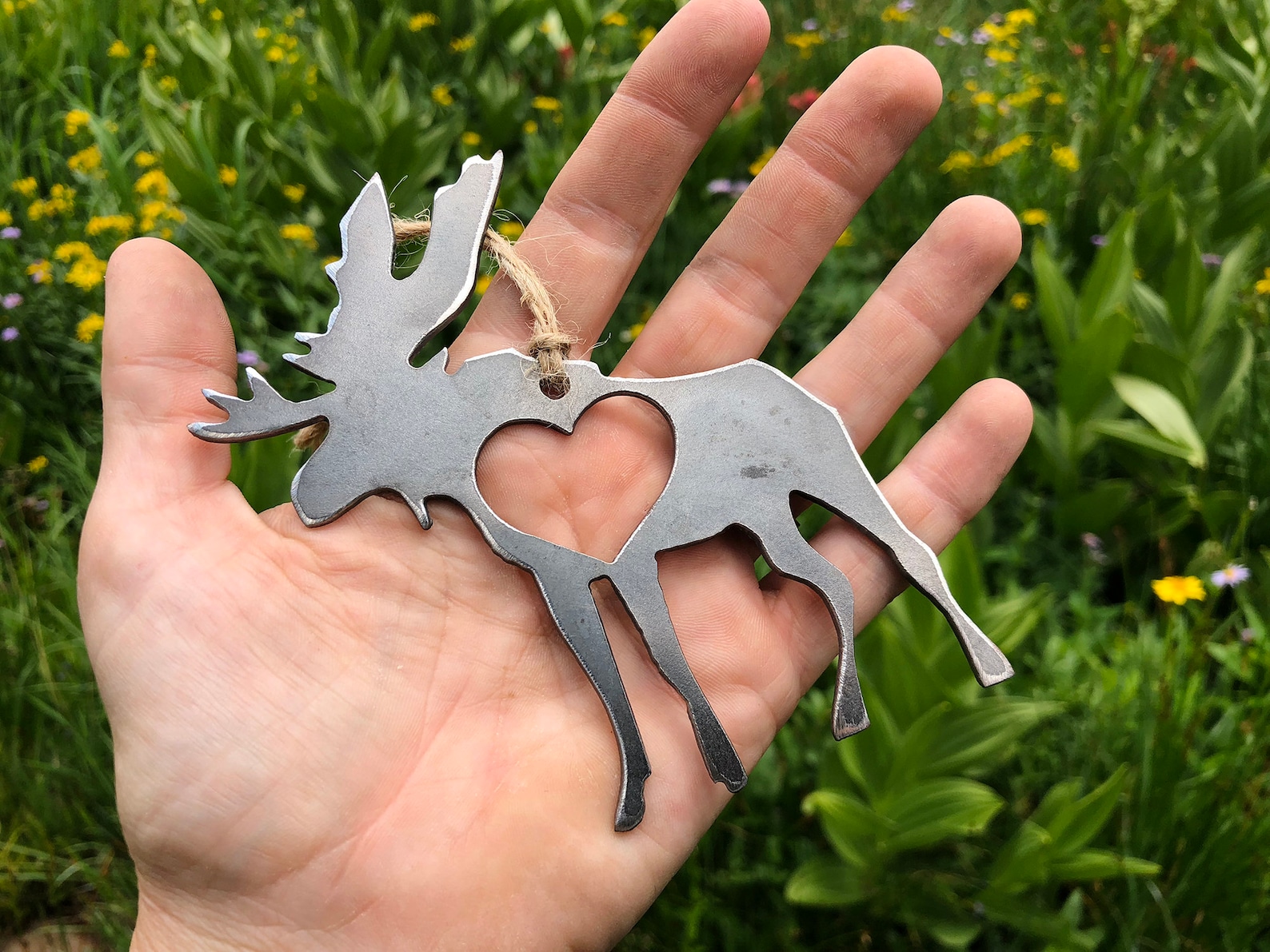 Moose Metal Ornament Made From Raw Steel - Etsy