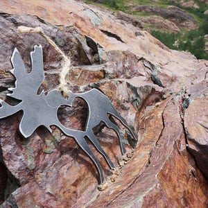 Moose Metal Ornament Made From Raw Steel - Etsy