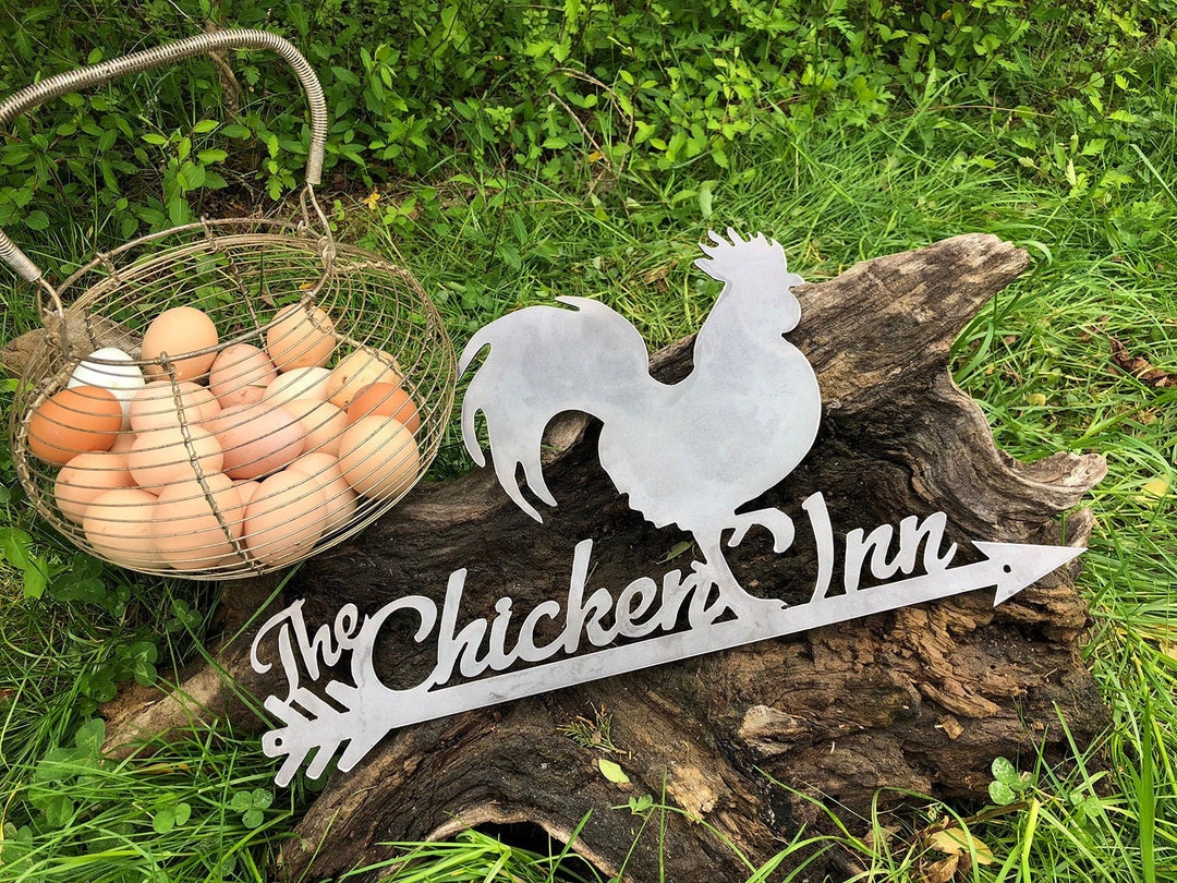 The Chicken Inn Rustic Metal Sign Rustic Farmhouse Decor Coop ...