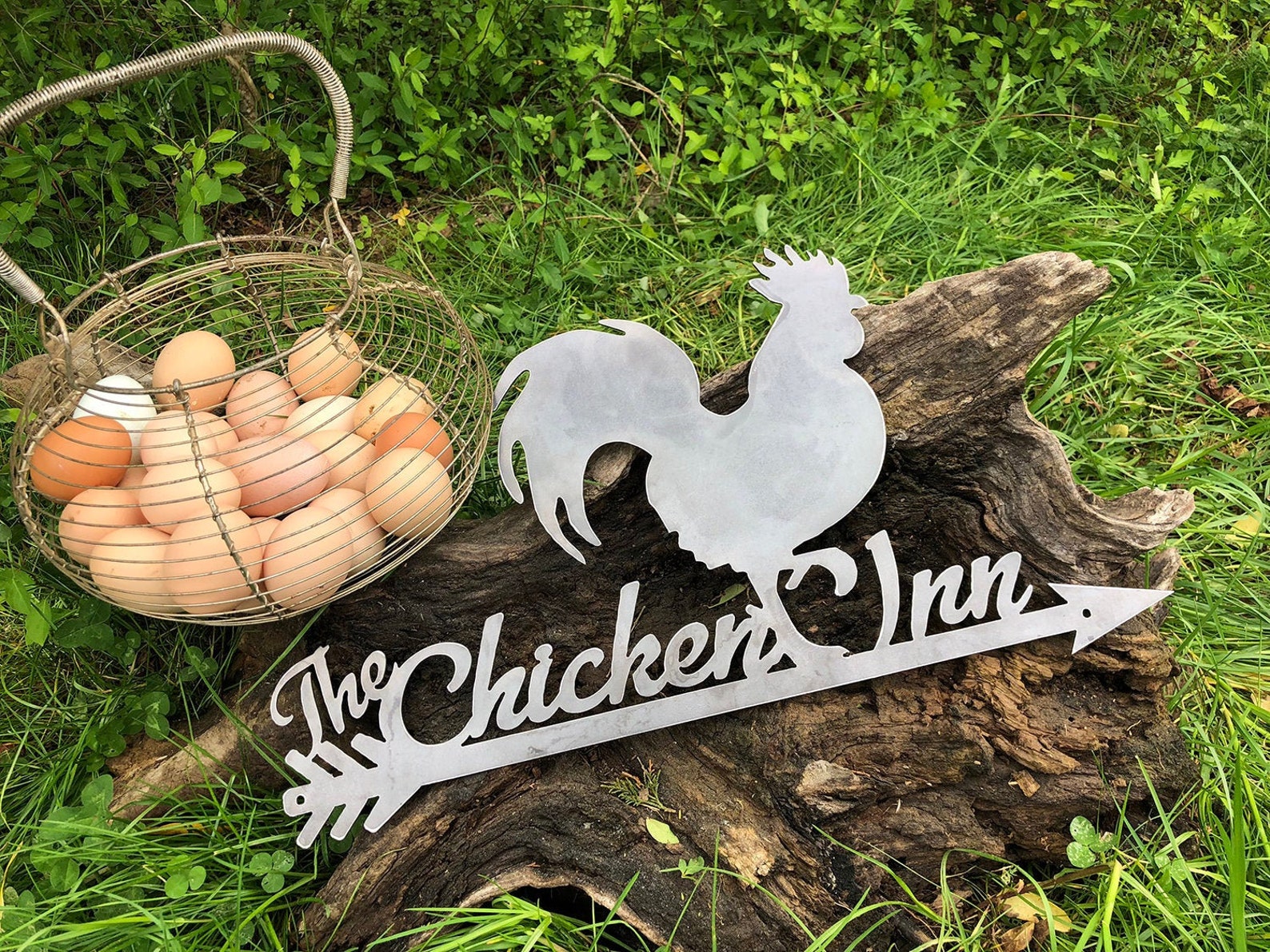The Chicken Inn Rustic Metal Sign Rustic Farmhouse Decor Coop - Etsy