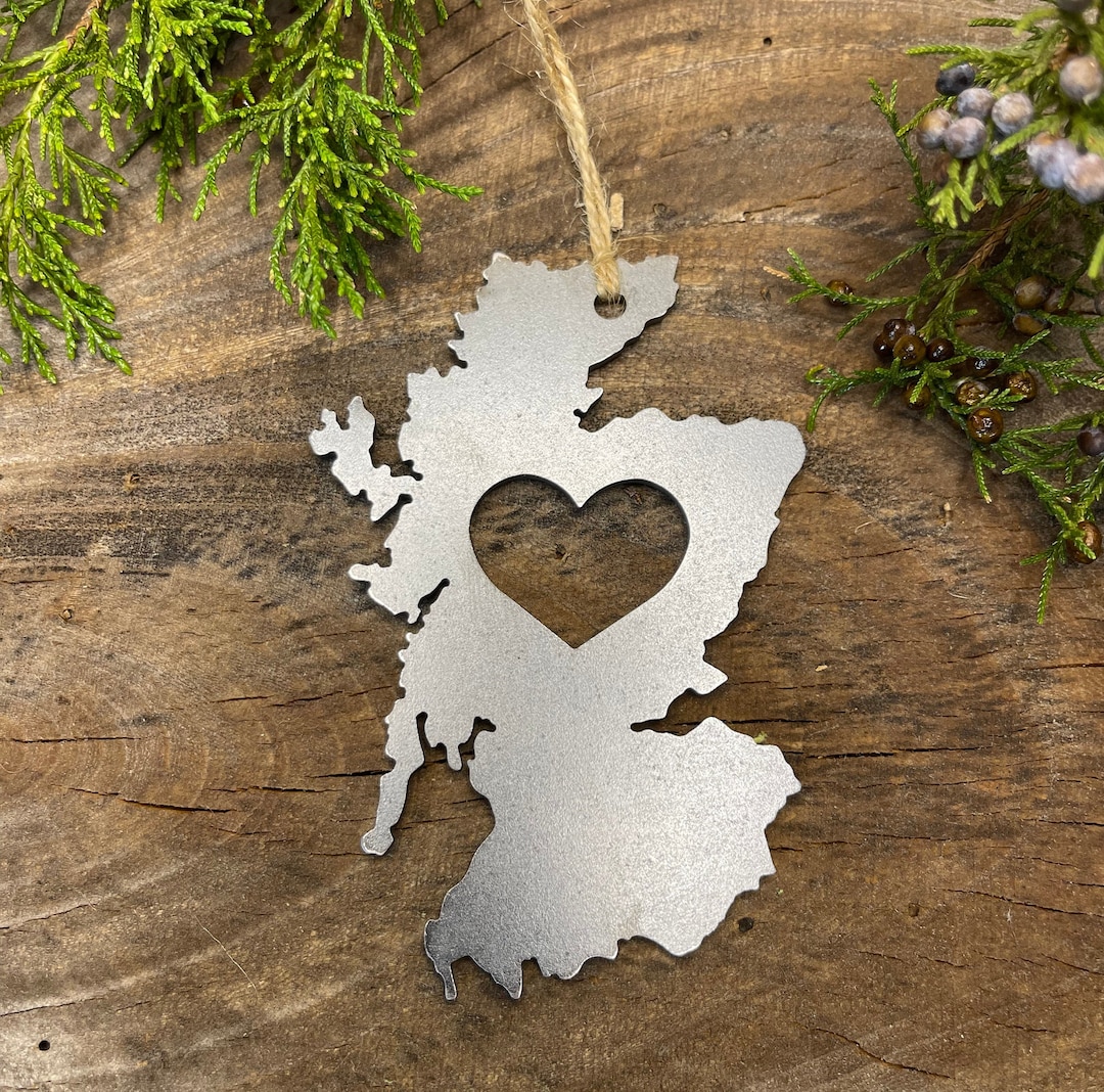 Scotland Metal Ornament Made From Raw Steel Anniversary Gift Meaningful ...