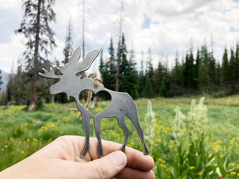 Moose Metal Ornament Made From Raw Steel - Etsy