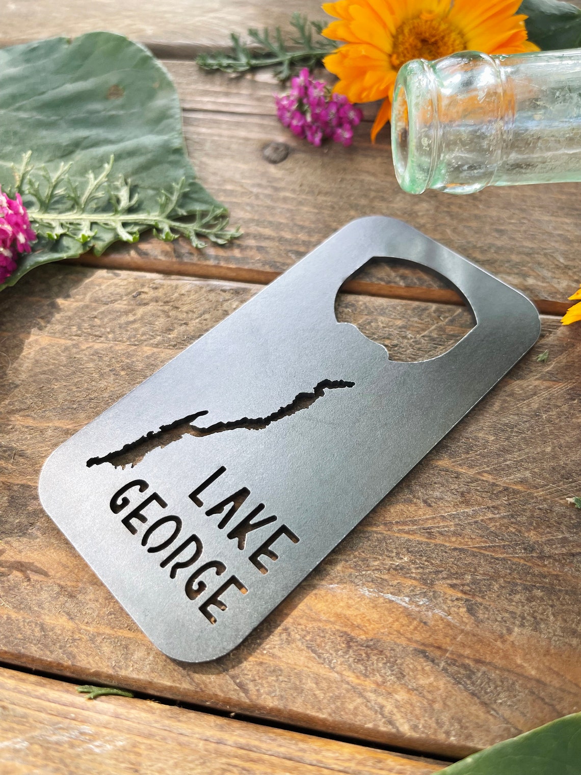 New York State Lake George Bottle Opener Made From Raw Steel - Etsy