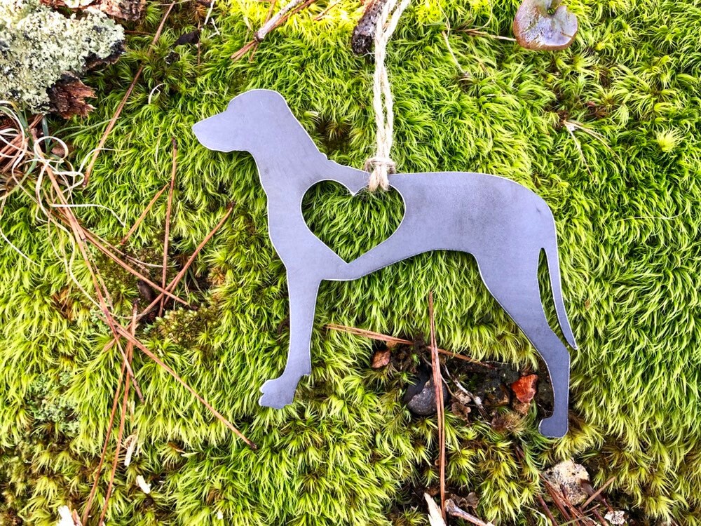 Rhodesian Ridgeback Dog Ornament with Heart Made from Recycled | Etsy