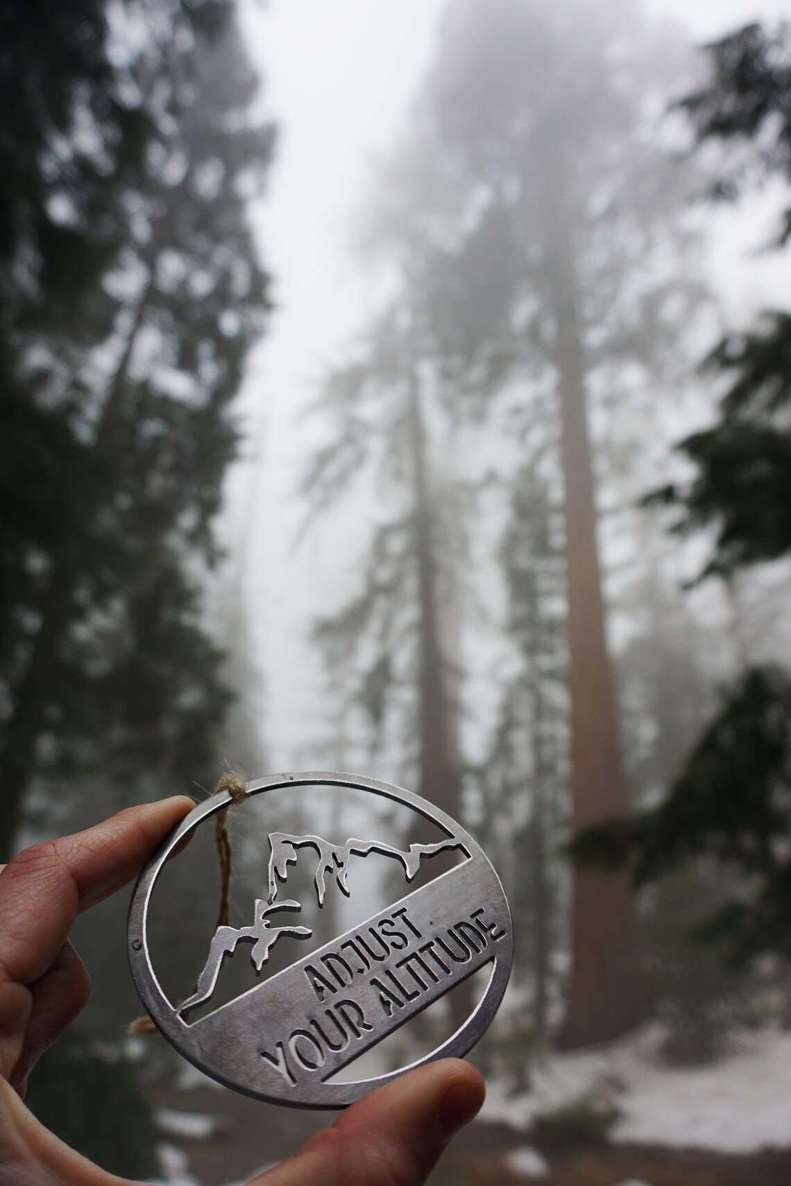 Adjust Your Altitude Mountains Ornament Made From Recycled Steel Hiking ...
