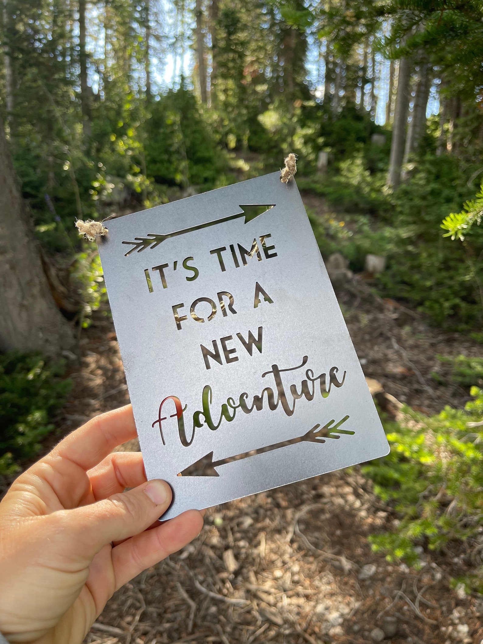 It's Time for a New Adventure (5" X 7") Metal Mini Sign Made From Raw ...