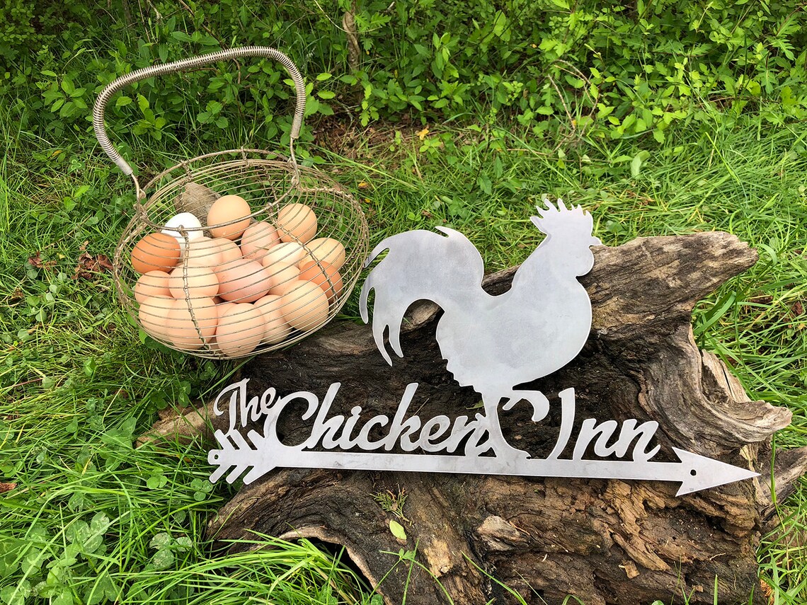 The Chicken Inn Rustic Metal Sign Rustic Farmhouse Decor Coop - Etsy