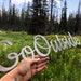 Go Outside 23 Rustic Raw Steel Cursive Sign Inspirational Sayings Metal ...