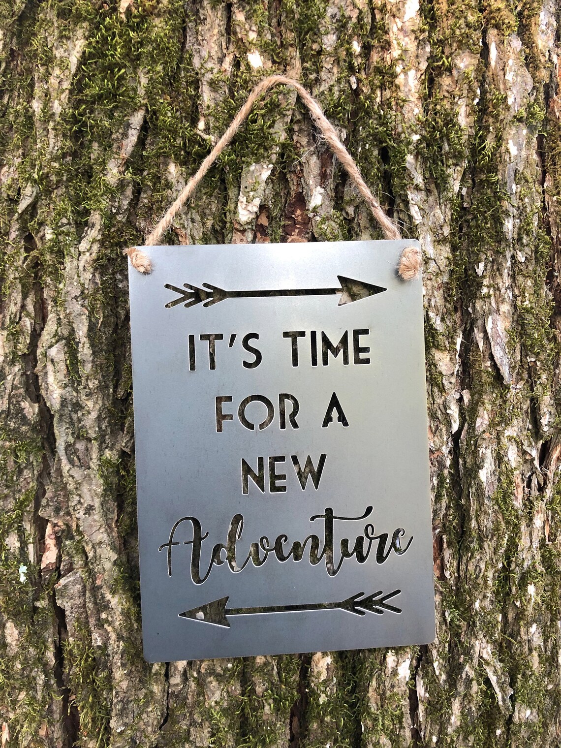 It's Time for a New Adventure (5" X 7") Metal Mini Sign Made From Raw ...