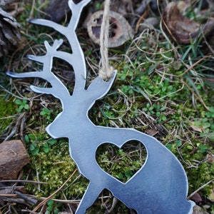 Jackalope Ornament Recycled Metal Steel Rustic Farmhouse Christmas Tree ...