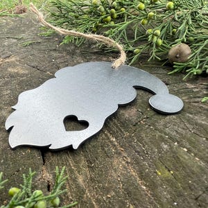 Santa Claus Ornament Made From Raw Steel Rustic Farmhouse Christmas ...
