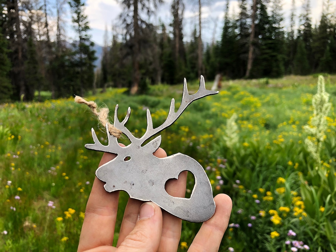 Elk Metal Ornament Made From Raw Steel - Etsy